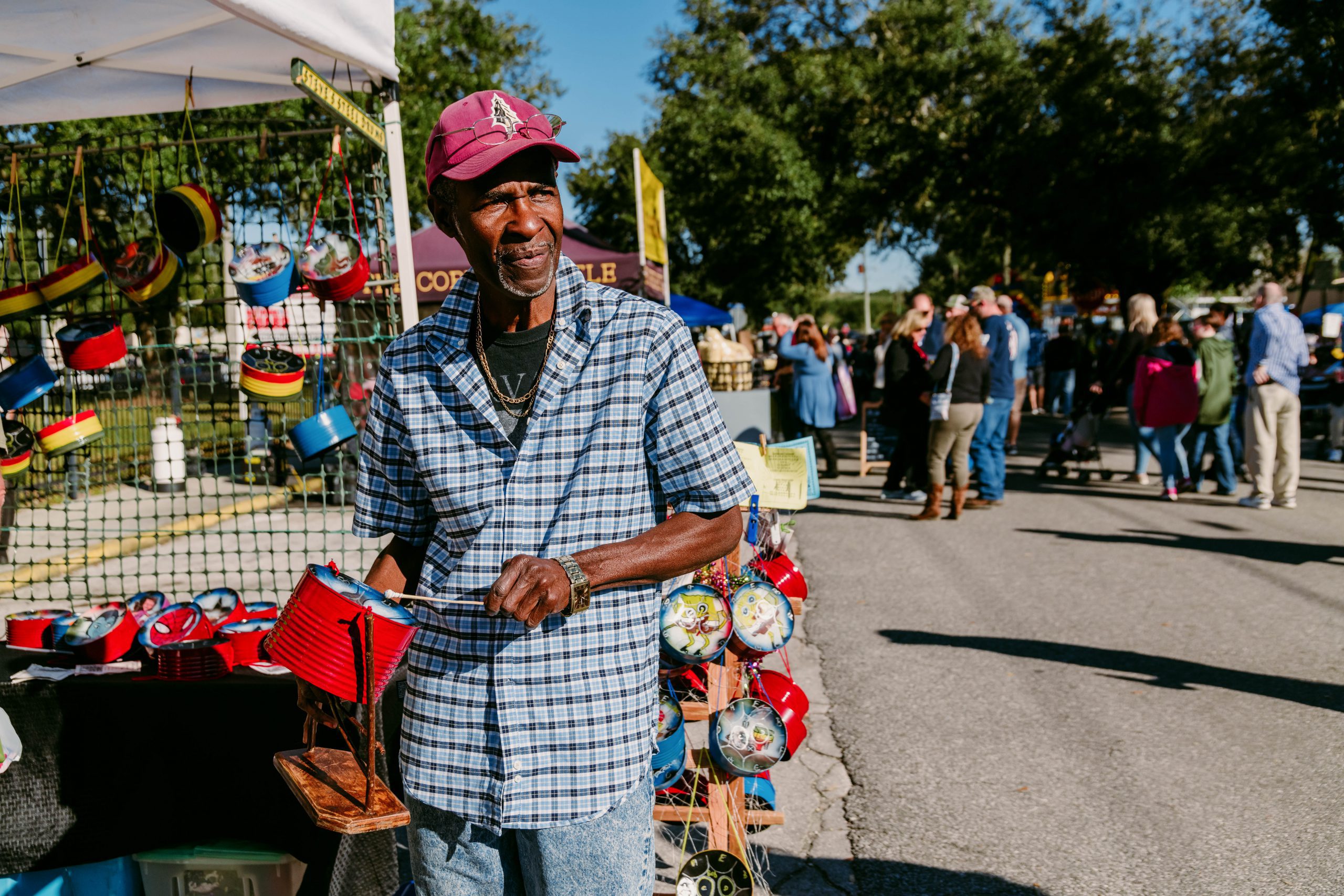 8man with steel drum